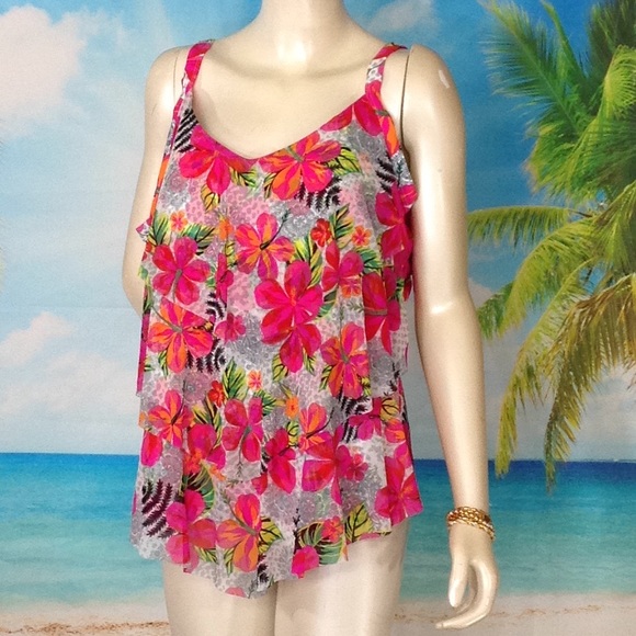 Mazu Swim | Swim | Mazu Three Layers Neon Colors Tankini Top | Poshmark